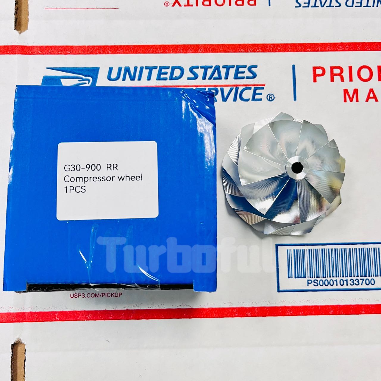 Billet Point Milled Turbo Compressor Wheel for G30-900 Reverse Rotation