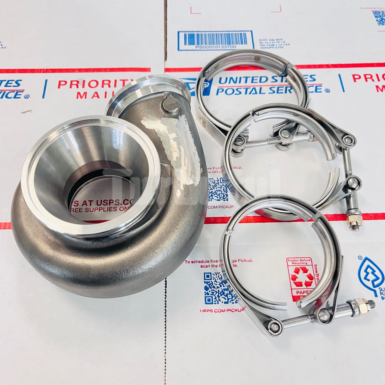 Stainless Steel Turbine Housing for G25-550 A/R 0.92 + V-Band Reverse ...