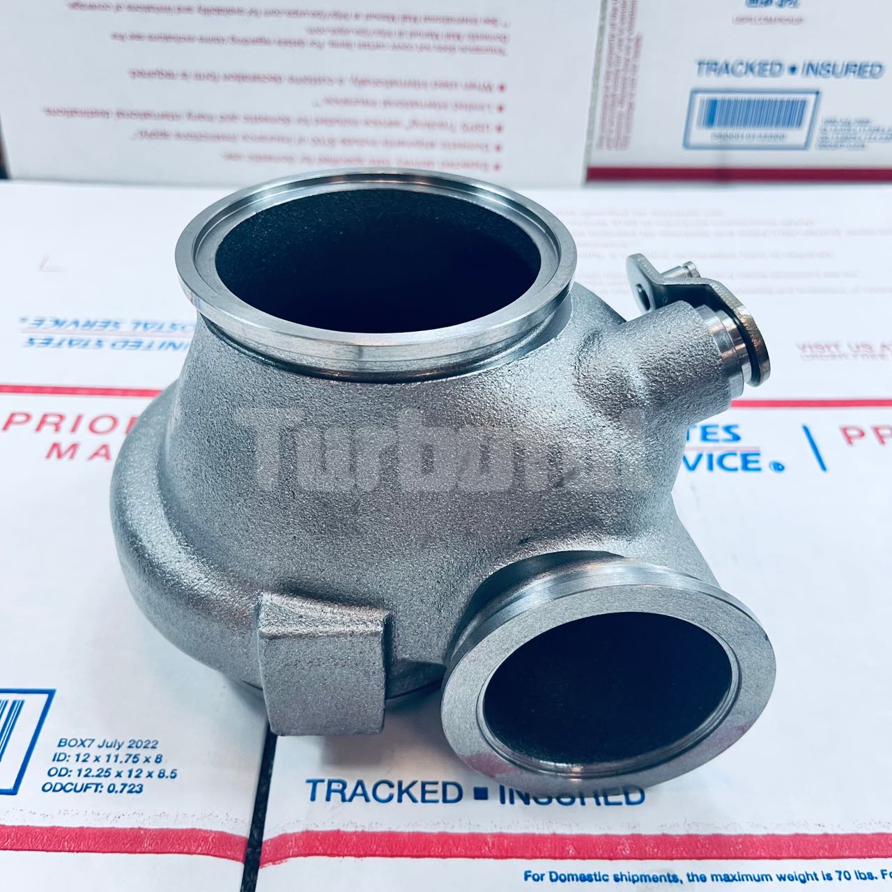 W/wastegate G25-660 A/R 0.72 V-Band Cast Iron Turbine Housing Standard ...