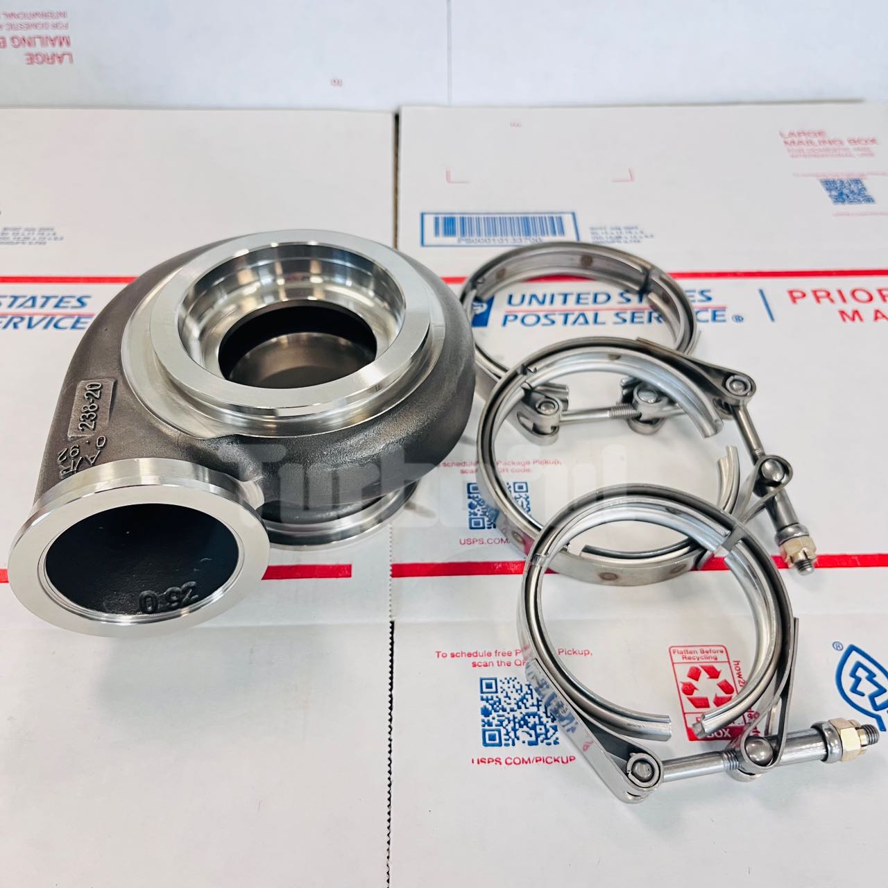 Stainless Steel Turbine Housing for G25-550 A/R 0.92 + V-Band Standard ...