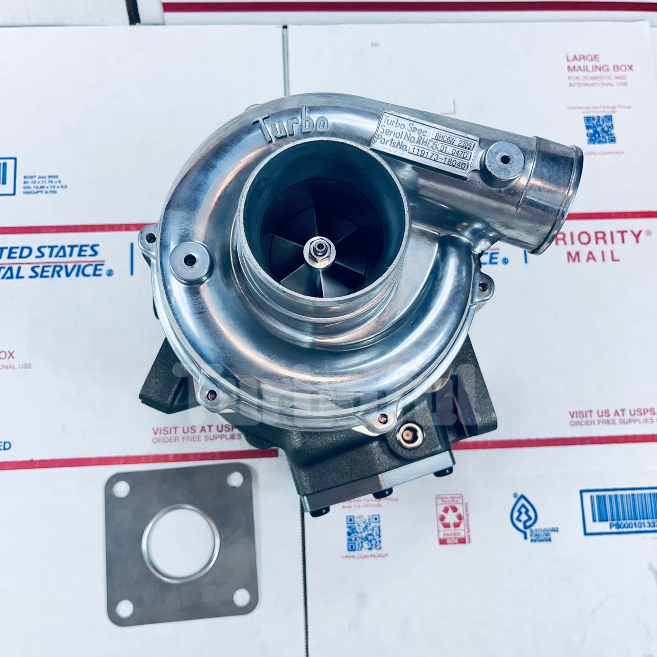 NEW Turbo For 2000-01 Yanmar Marine RHC61W VC240101 MYDH 119173-18040 ...
